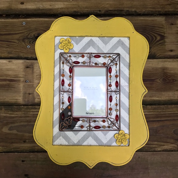 Pier 1 | Accents | Pier Beaded 4x6 Standing Photo Frame | Poshmark